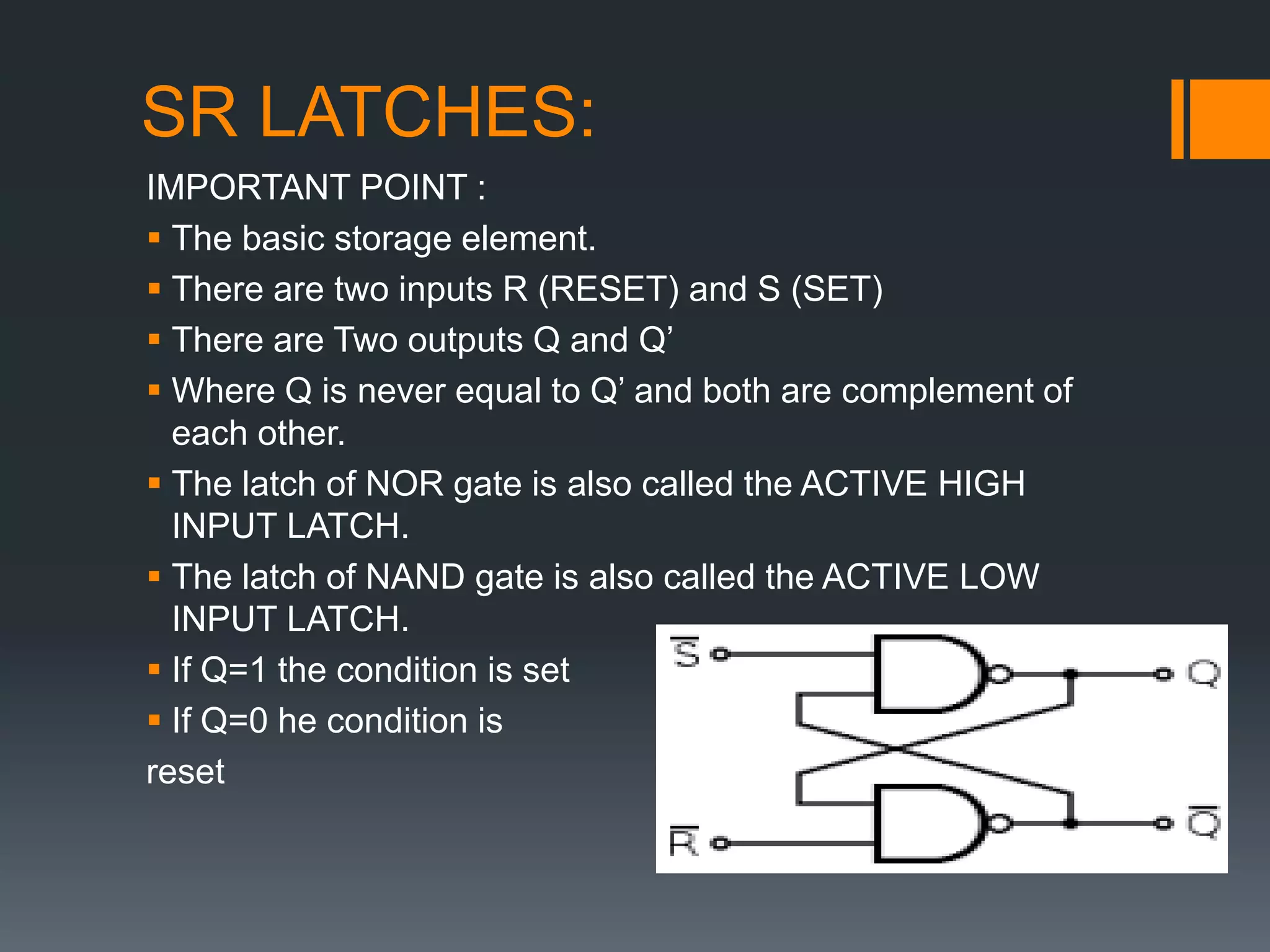 Latches and flip flop | PPTX | Programming Languages | Computing