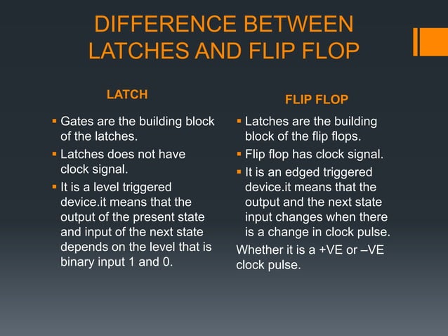 Latches and flip flop | PPTX | Programming Languages | Computing