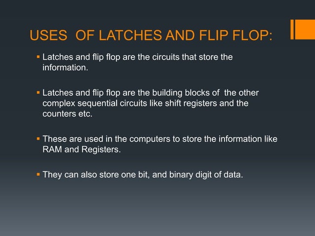 Latches and flip flop | PPTX | Programming Languages | Computing