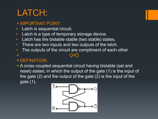Latches and flip flop | PPTX