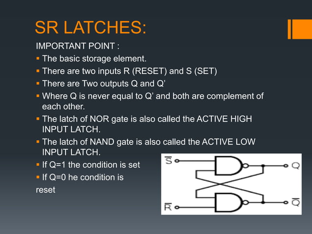 Latches and flip flop | PPTX | Programming Languages | Computing