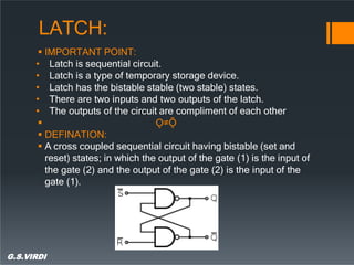Latches and Flip-Flops: Fundamental Building Blocks of Sequential ...