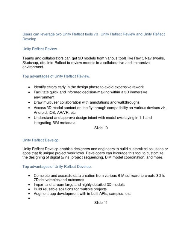 Latching onto unity reflect to push rich bim data | PDF