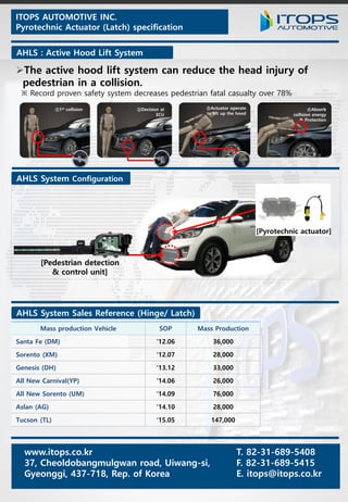 Latch pyro actuator product specification | PDF | Automotive