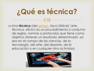 La Técnica Como Sistema | PPTX