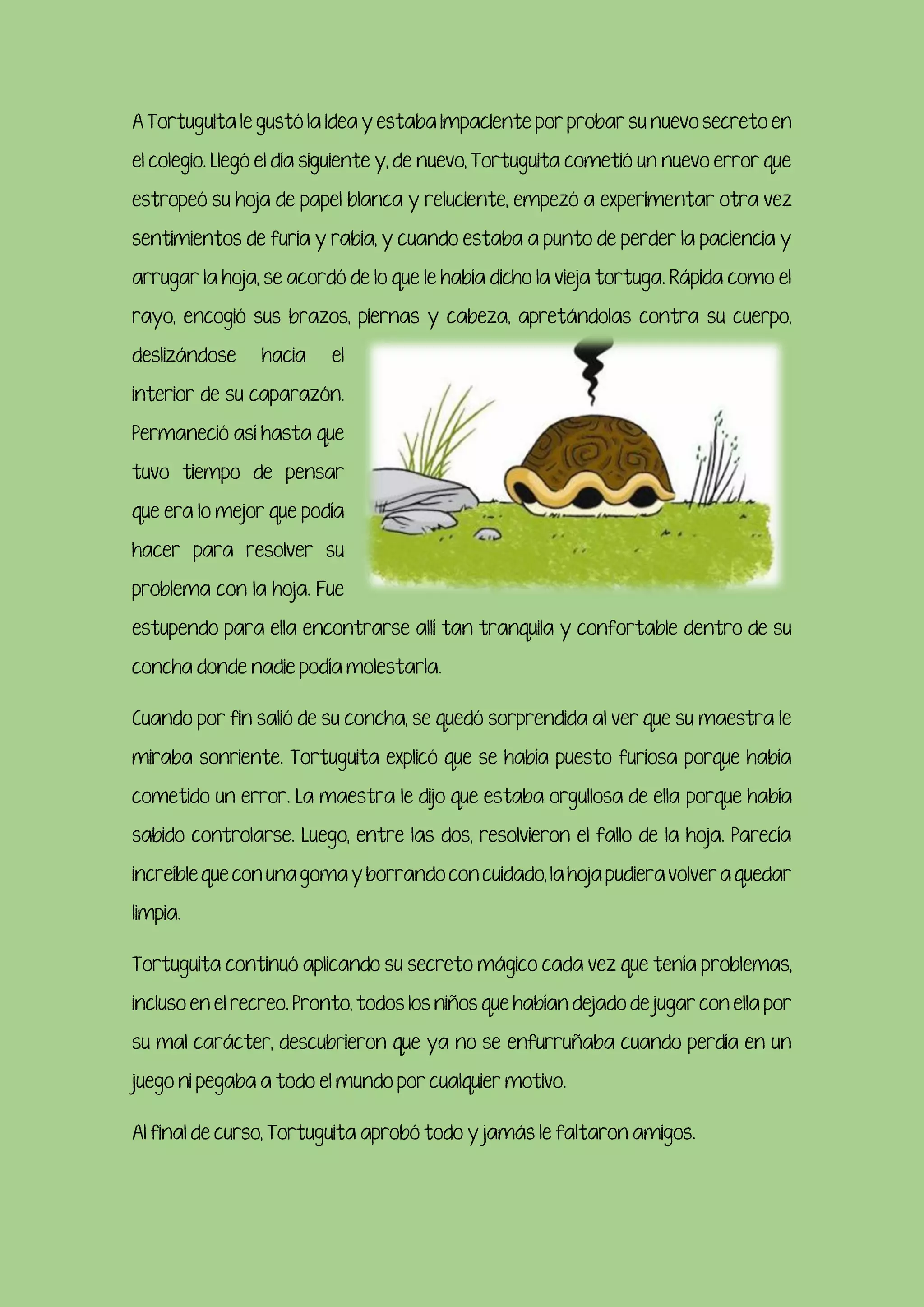 LA TÉCNICA DE LA TORTUGA - REGULACIÓN EMOCIONAL | PDF