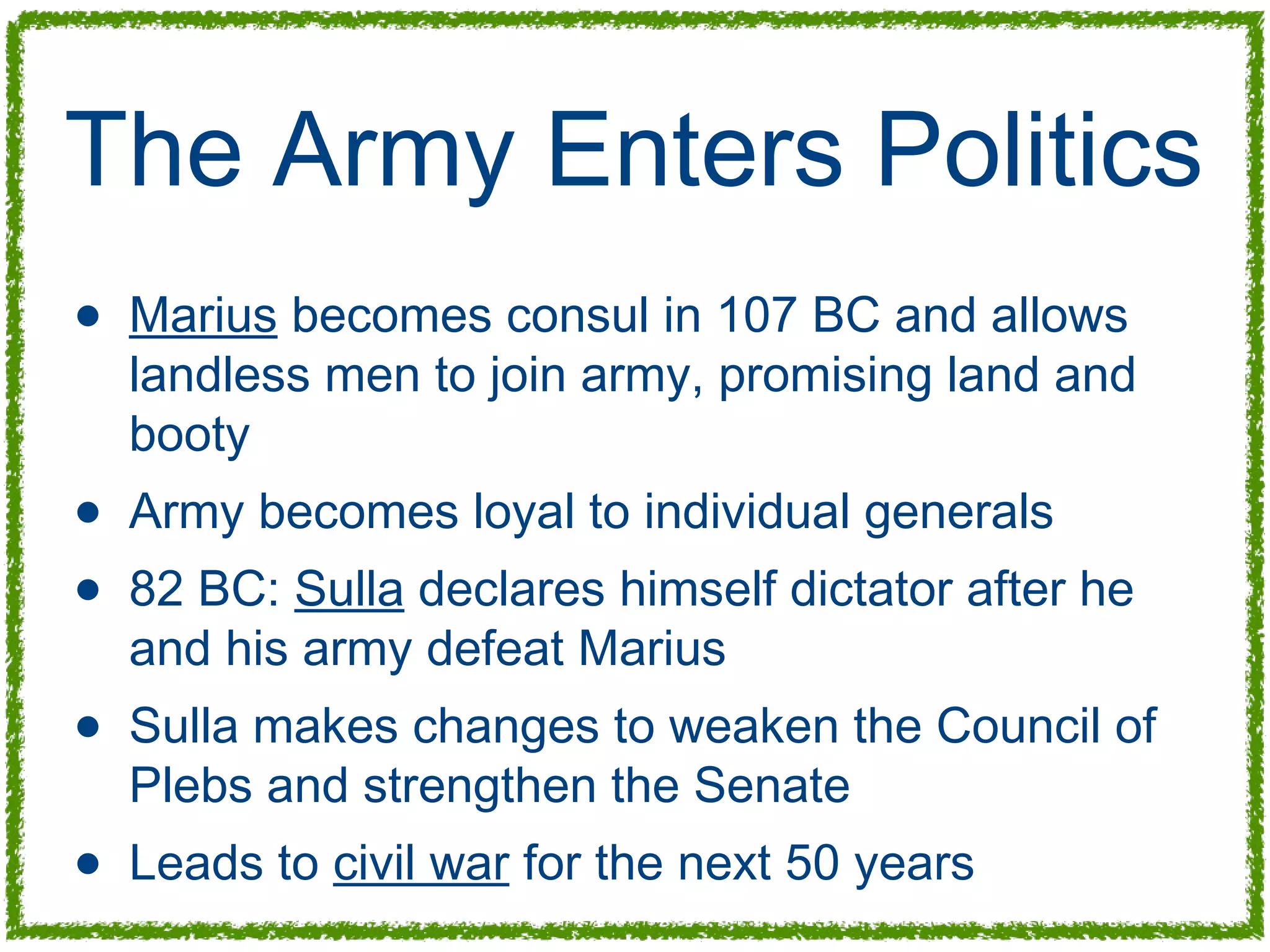Late Roman Republic and Caesar Lecture | PPT