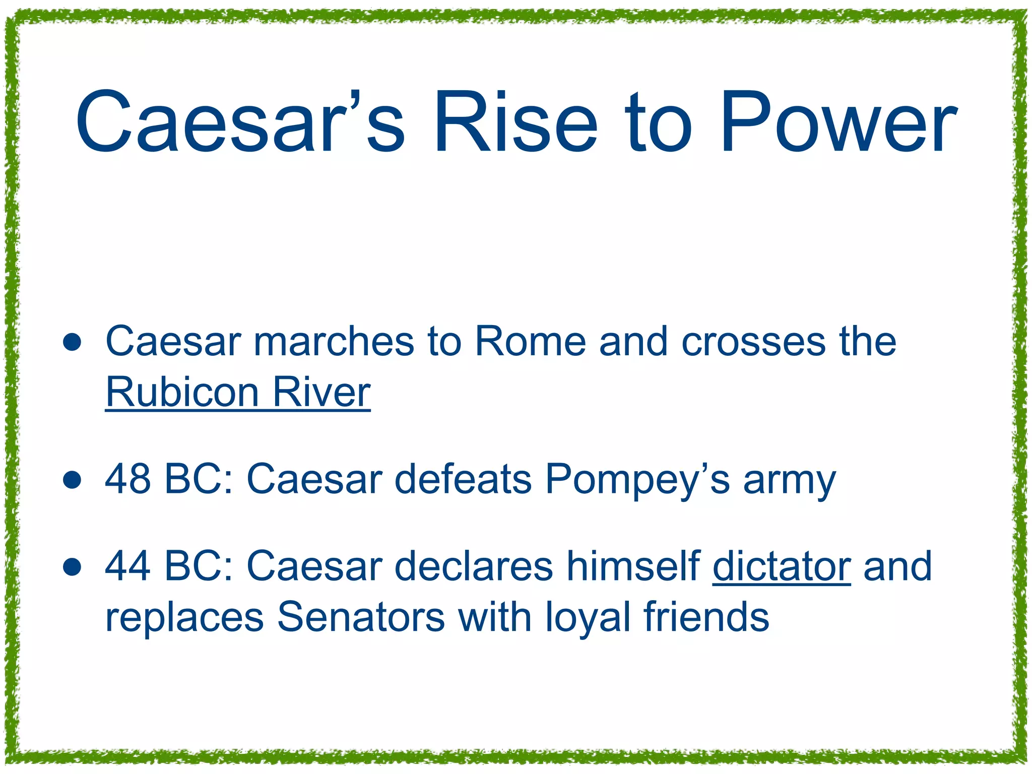 Late Roman Republic and Caesar Lecture | PPT