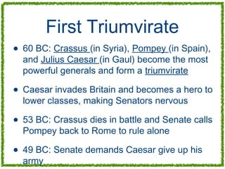Late Roman Republic and Caesar Lecture | PPT