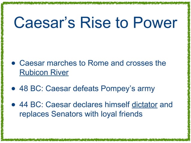 Late Roman Republic and Caesar Lecture | PPT