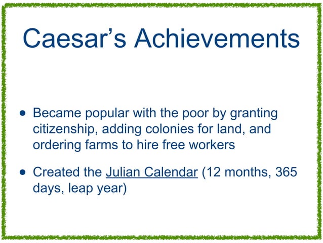 Late Roman Republic and Caesar Lecture | PPT