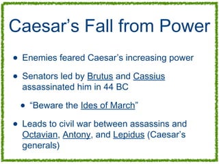 Late Roman Republic and Caesar Lecture | PPT