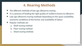 Late age silkworm rearing methods .pptx