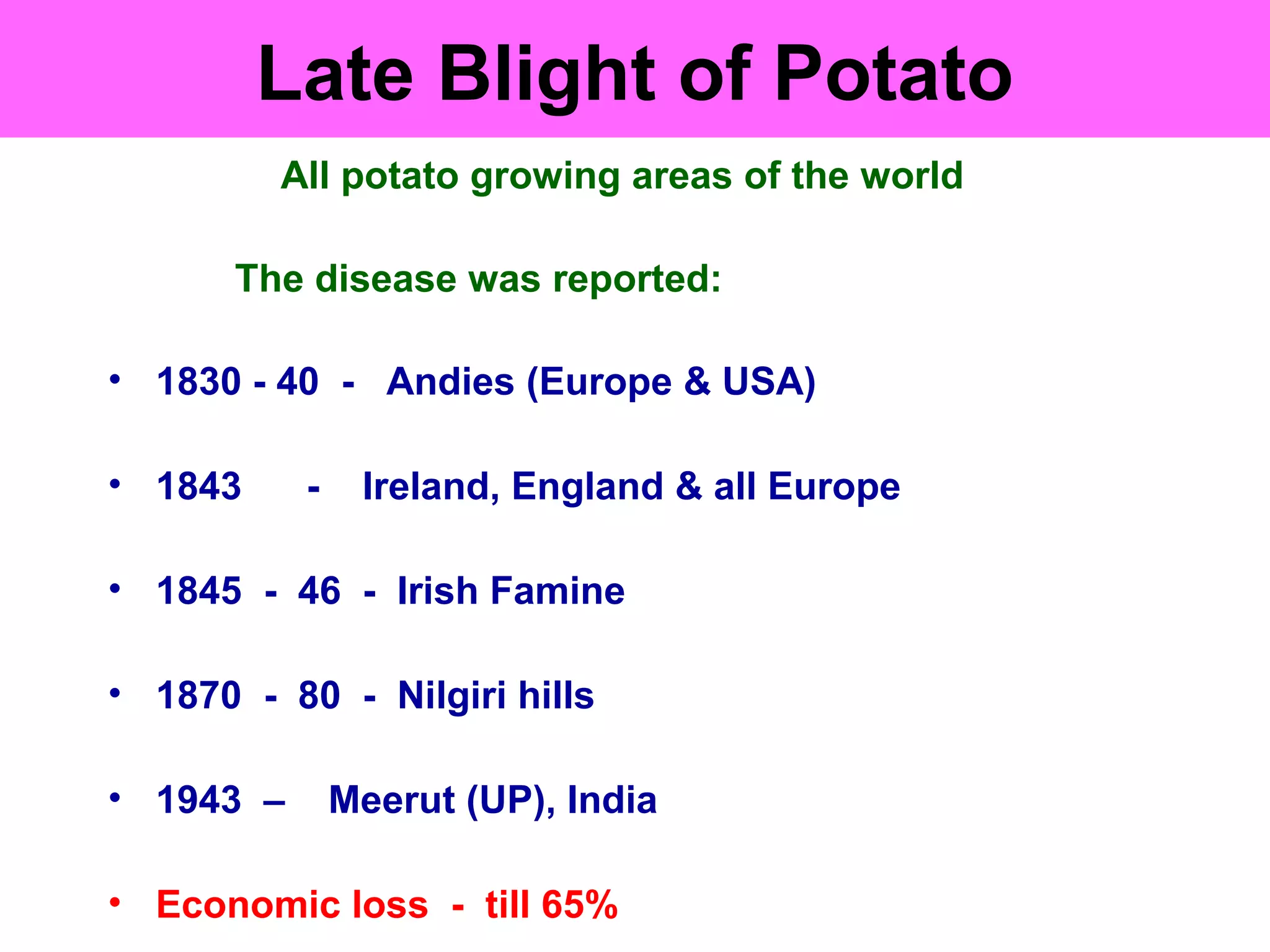 Late blight of potato | PPT