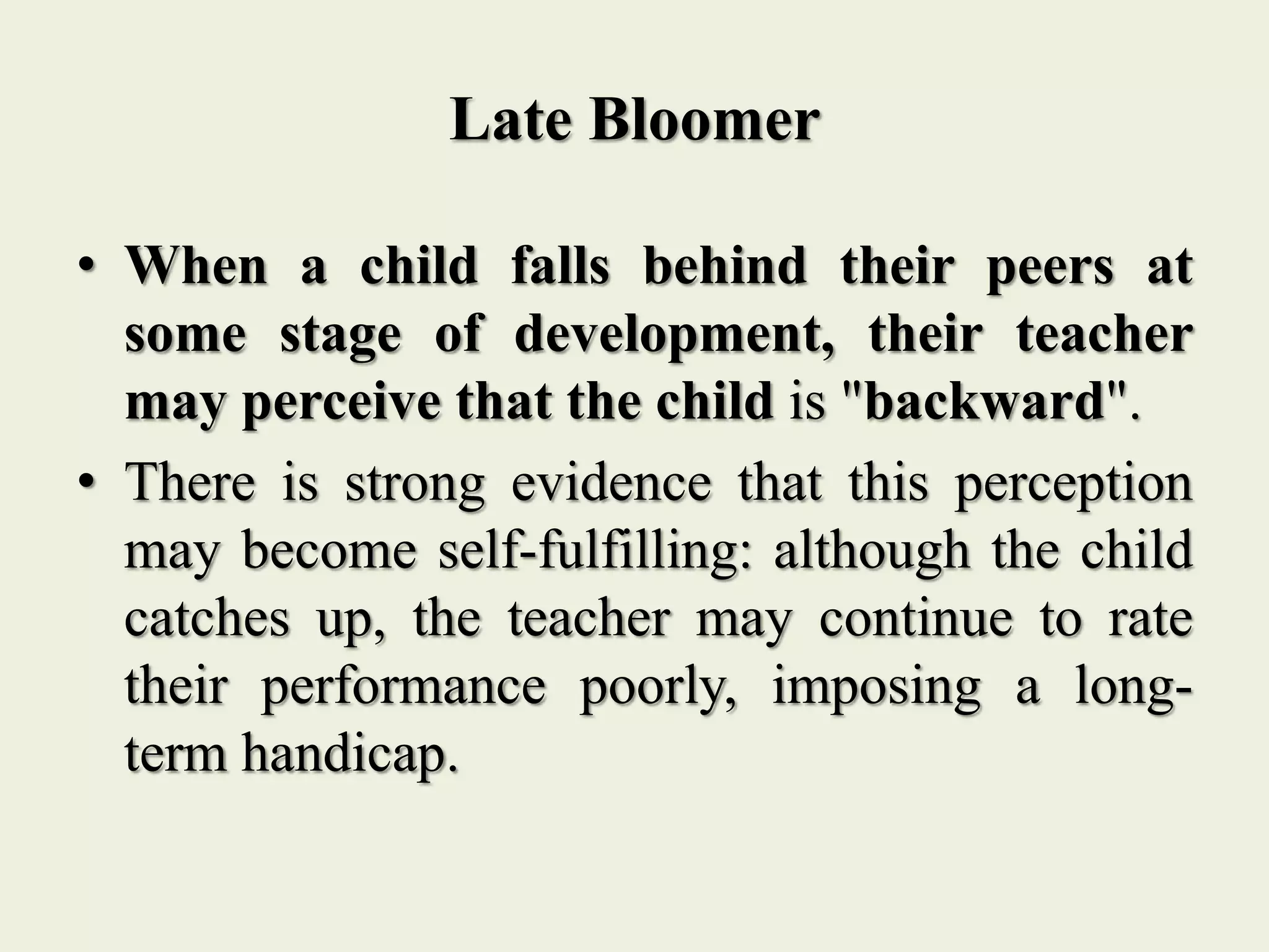 Late Bloomers | PPTX