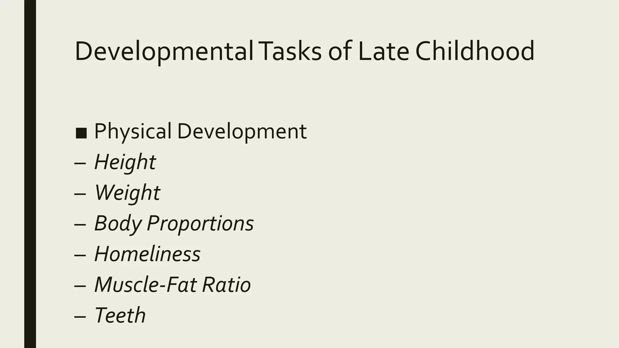 Late childhood | PPTX
