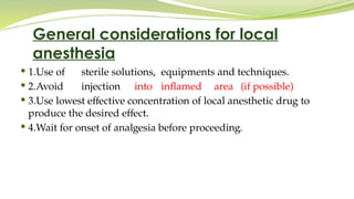 Local anesthesia Techniques in Surgery pptx | PPTX | Brain and Nervous System Disorders ...