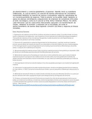 La tecnología de información y el caso cemex | DOCX