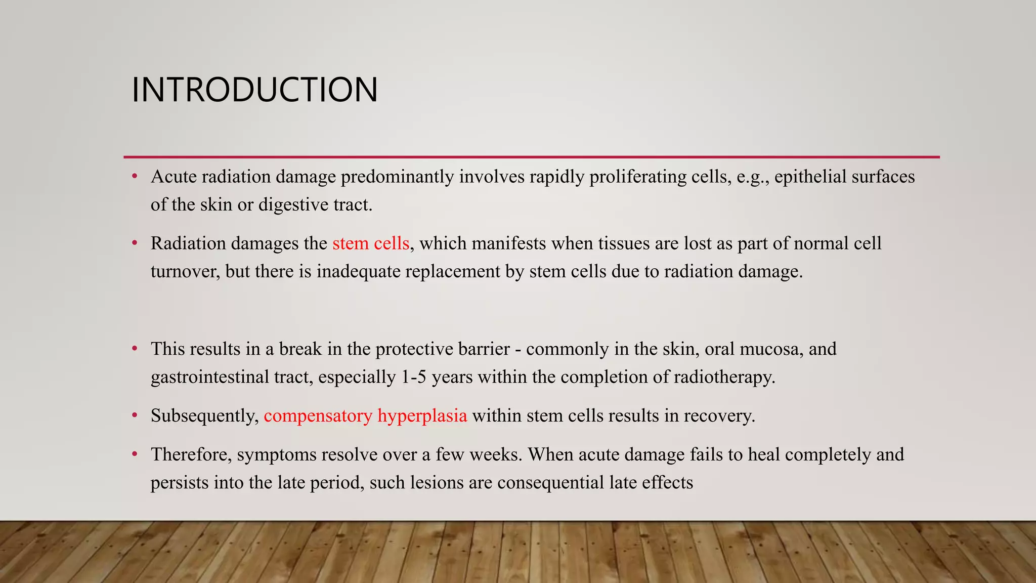 LATE EFFECTS OF RADIOTHERAPY.pptx | Cancer | Diseases and Conditions