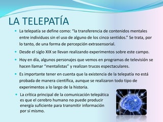 La telepatía1 | PPTX