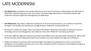 Late modernism | PPTX