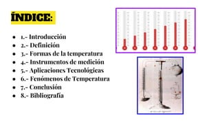 La temperatura | PPTX