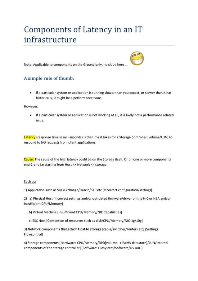 Latency in storage | PDF
