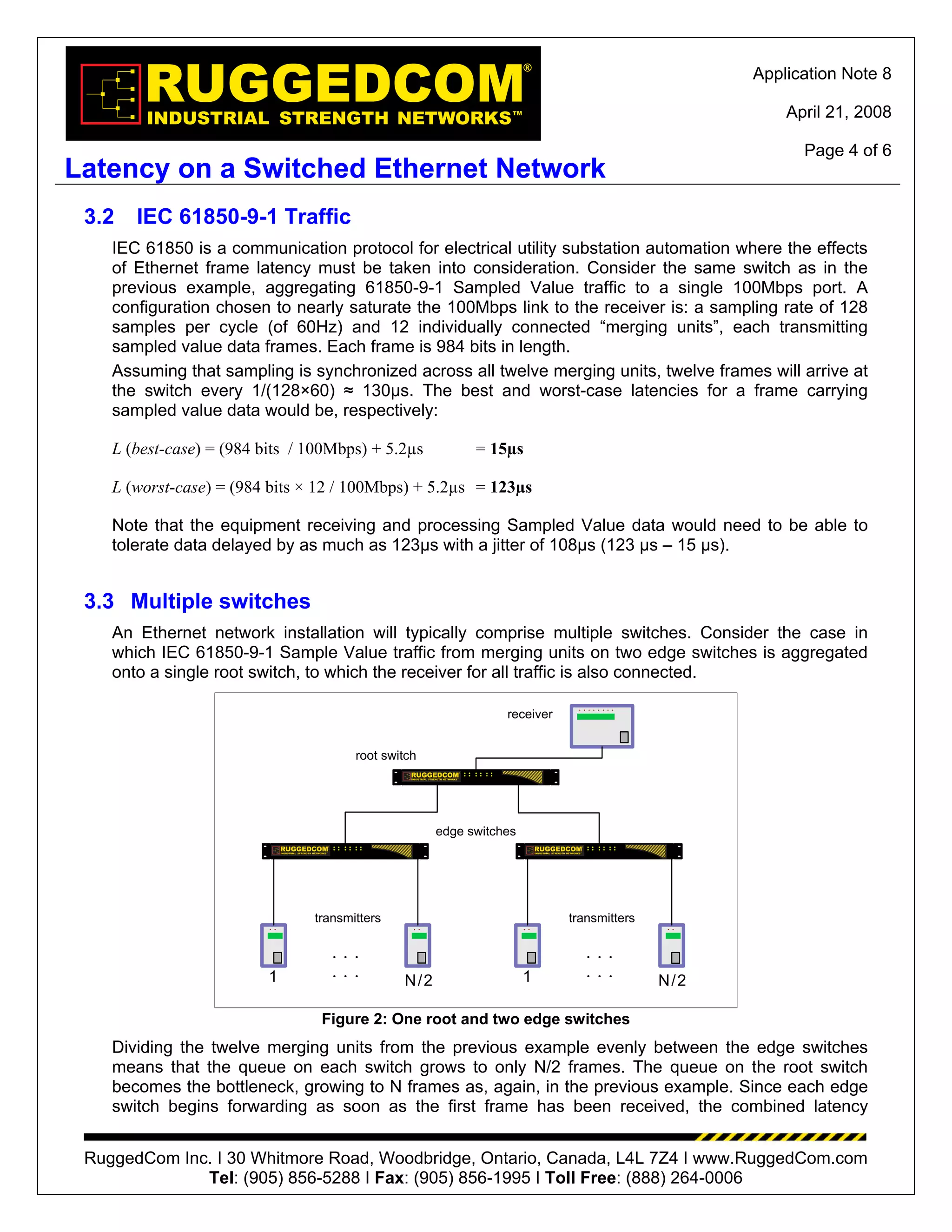 Latency on a_switched_ethernet_network | PDF | Computer Networking | Computing