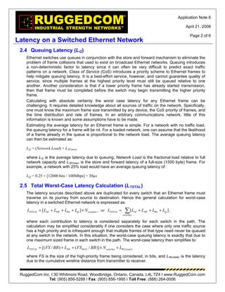 Latency on a_switched_ethernet_network | PDF | Computer Networking | Computing