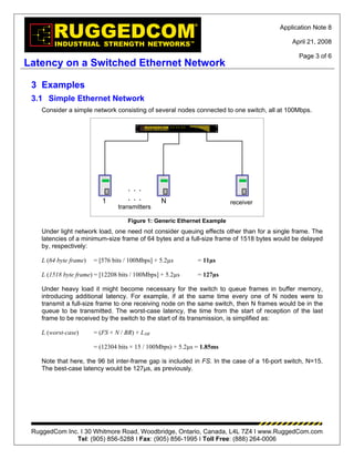 Latency on a_switched_ethernet_network | PDF | Computer Networking | Computing