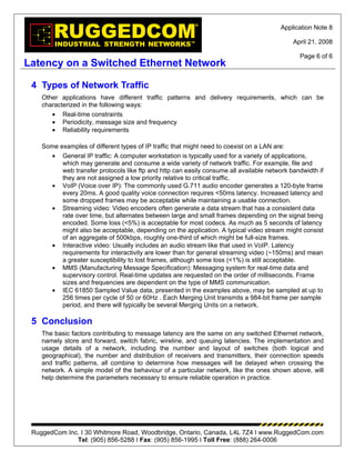 Latency on a_switched_ethernet_network | PDF | Computer Networking ...