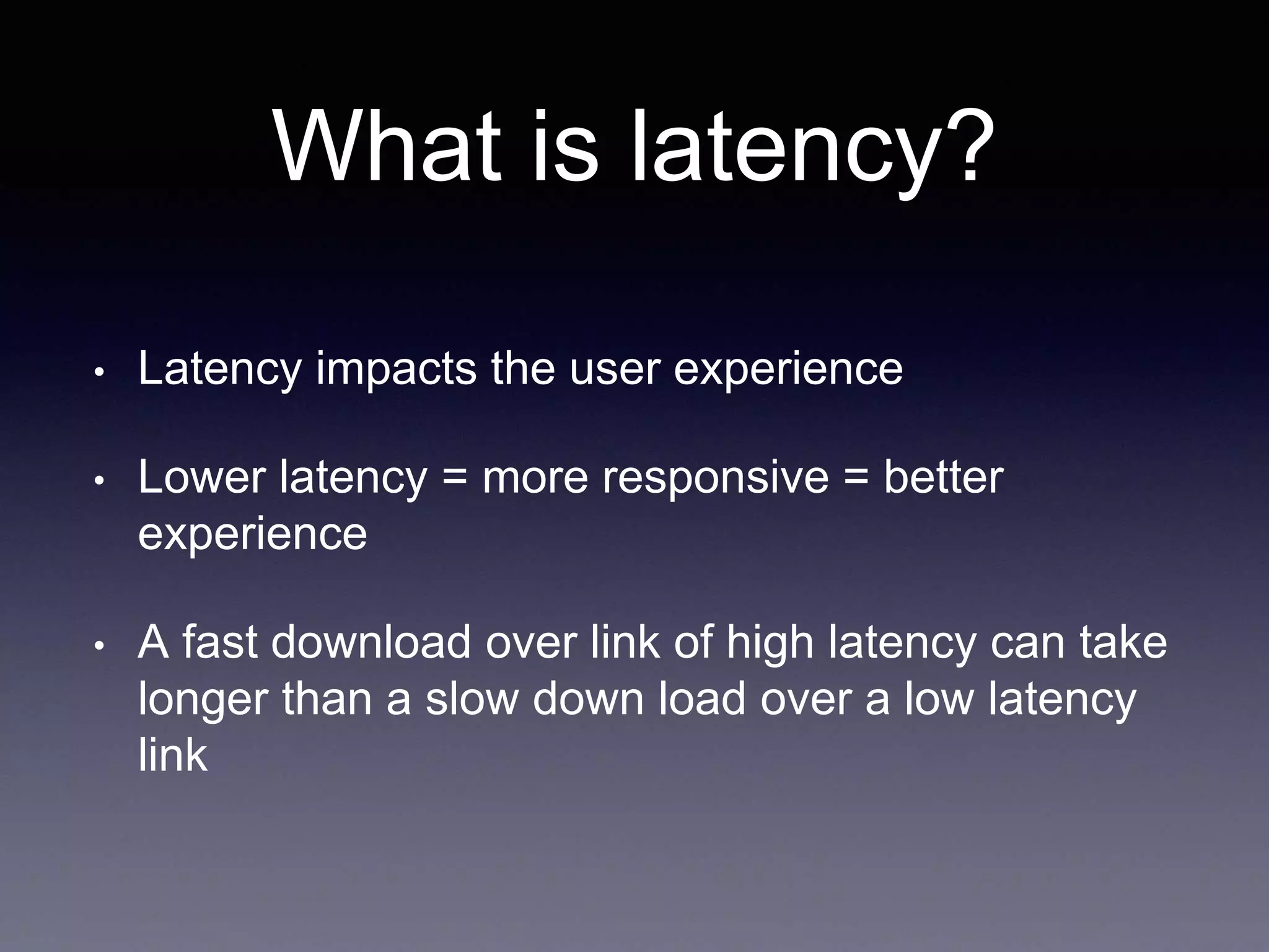 Network latency - measurement and improvement | PPTX