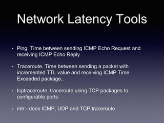 Network latency - measurement and improvement | PPTX