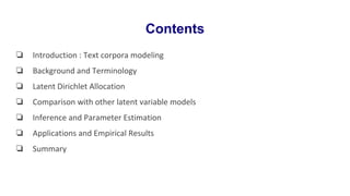 Latent dirichletallocation presentation | PDF