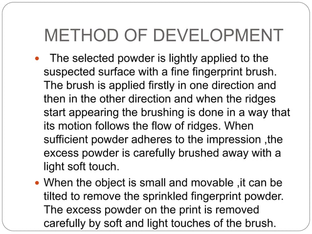 Latent fingerprint development | PPT | Makeup and Accessories | Beauty