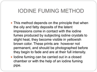 Latent fingerprint development | PPT