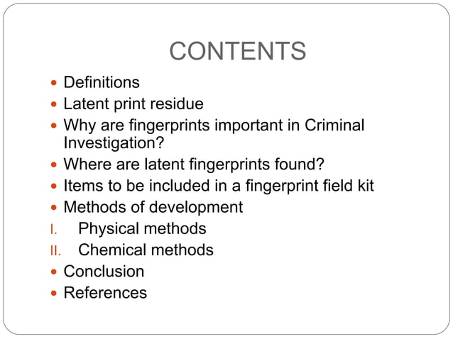 Latent fingerprint development | PPT | Makeup and Accessories | Beauty