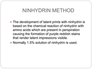 Latent fingerprint development | PPT
