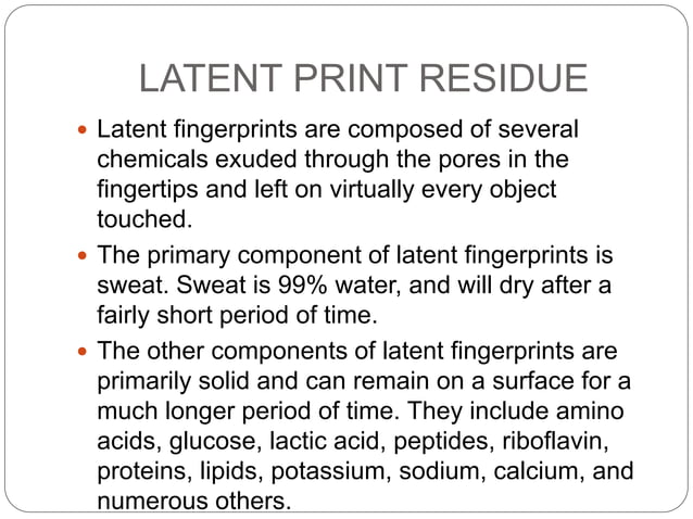 Latent fingerprint development | PPT | Makeup and Accessories | Beauty