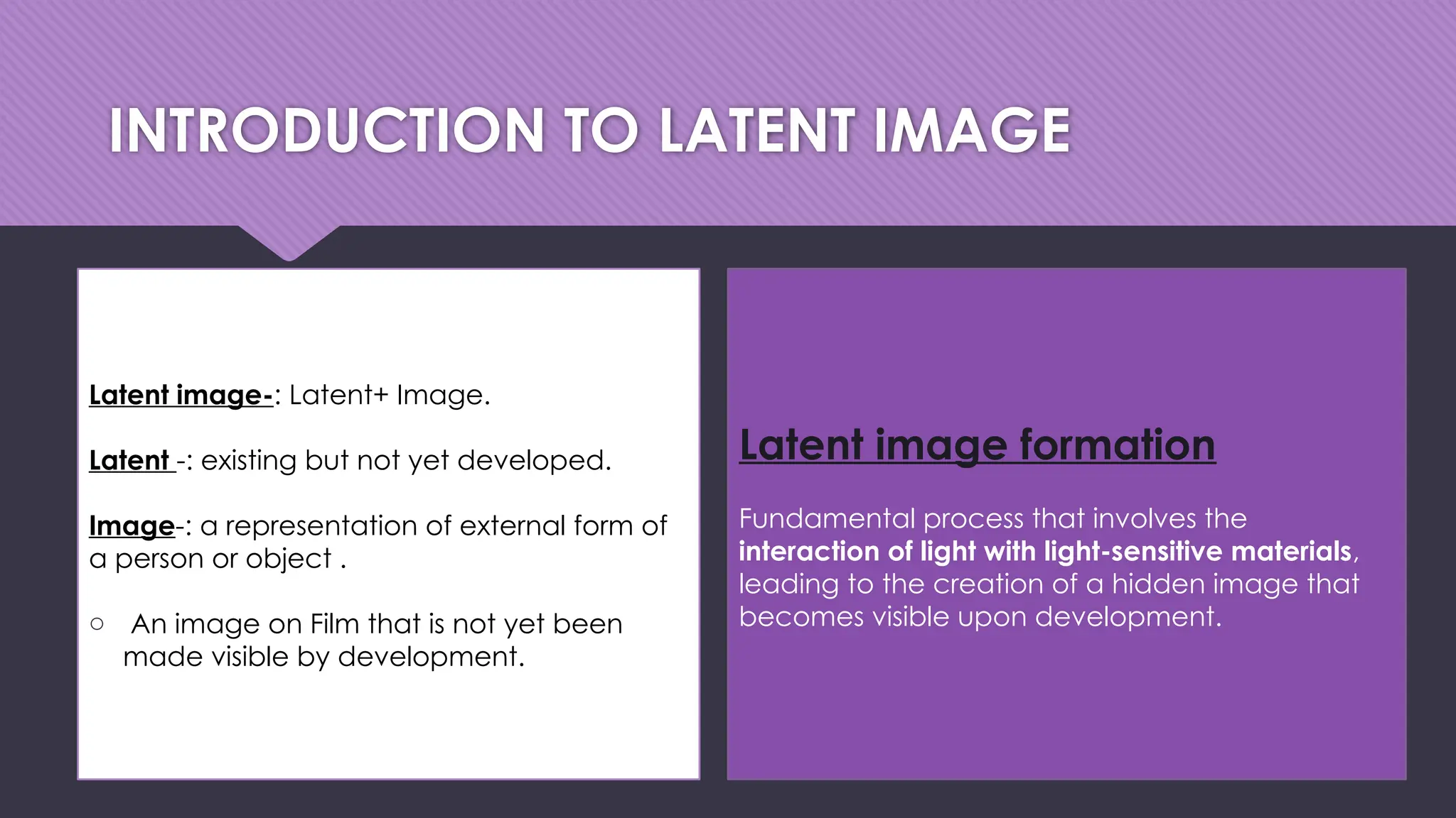 Latent Image Formation in film radiography .pptx | Chemistry | Science