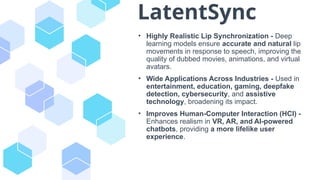 LatentSync Audio conditioned latent diffusion models | PPT