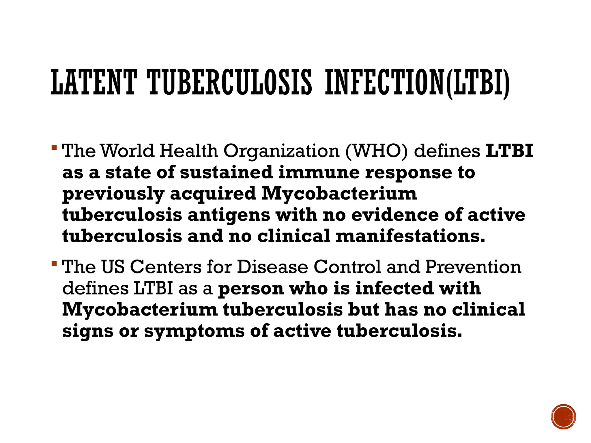 latent tuberculosis recent advances srms | PPTX