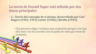 La teoría de donald súper | PPTX