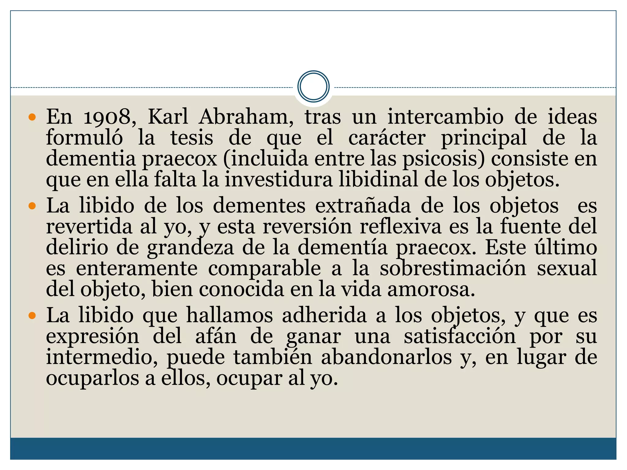 La teoría de la libido y el narcisismo | PPT