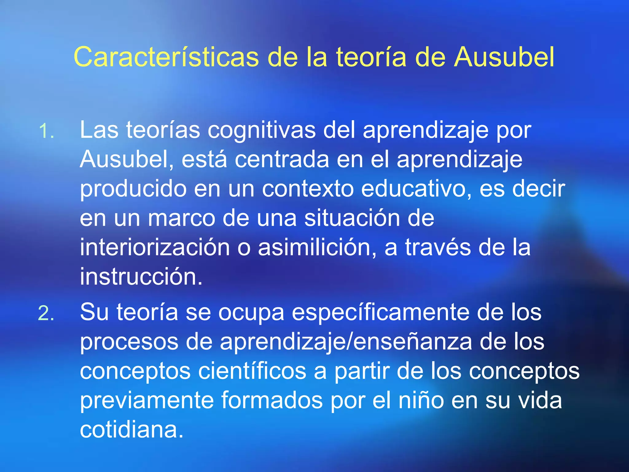 La teoría del aprendizaje significativo de ausubel | PPT