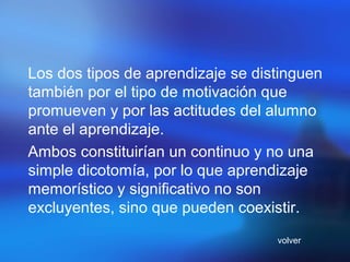 La teoría del aprendizaje significativo de ausubel | PPT
