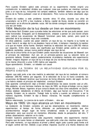 La teoría de la relatividad de einstein explicada en cuatro simples ...