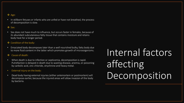 Late post mortem changes | PPTX