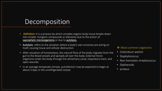 Late post mortem changes | PPTX