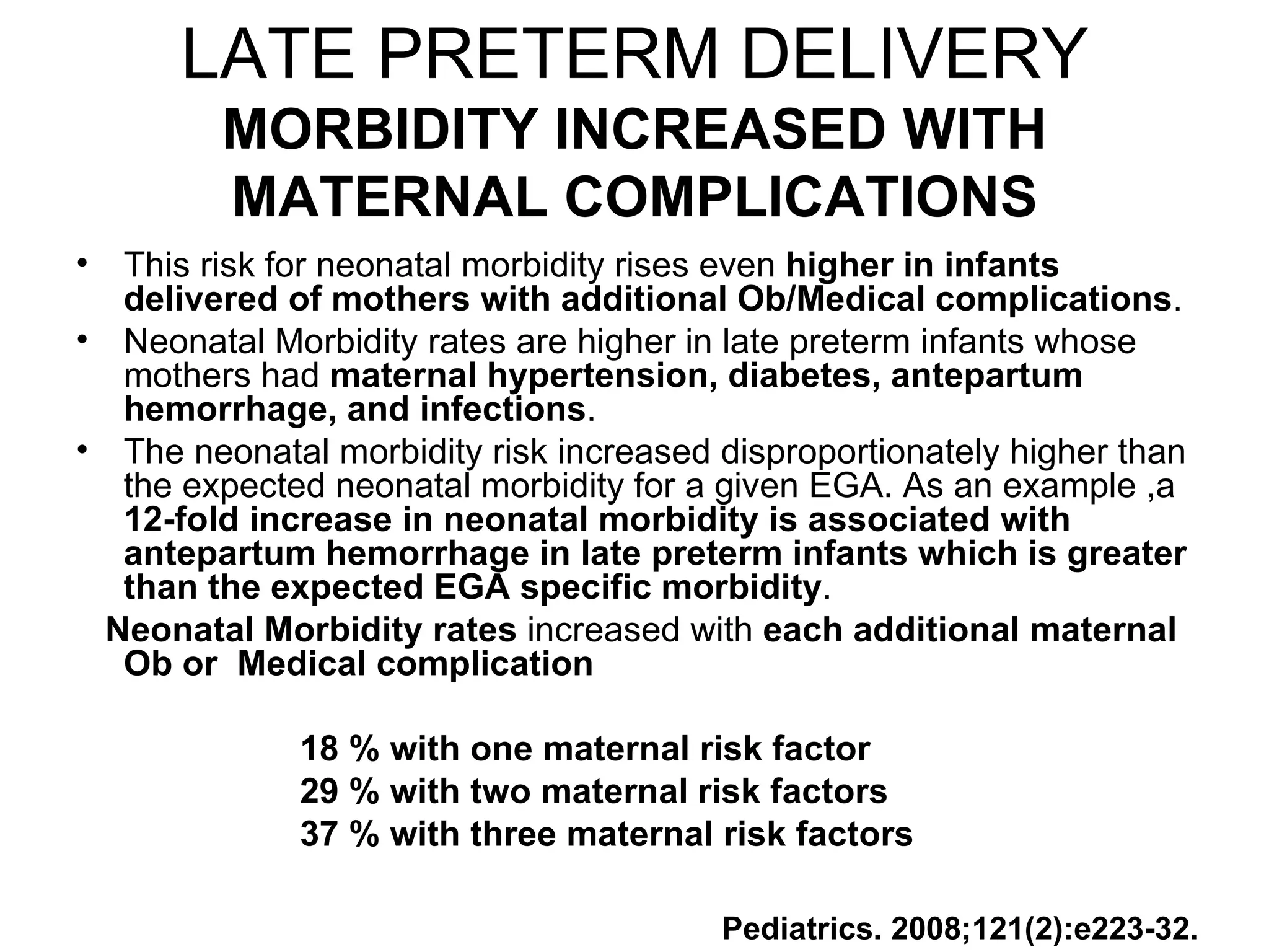 Late preterm delivery | PPT